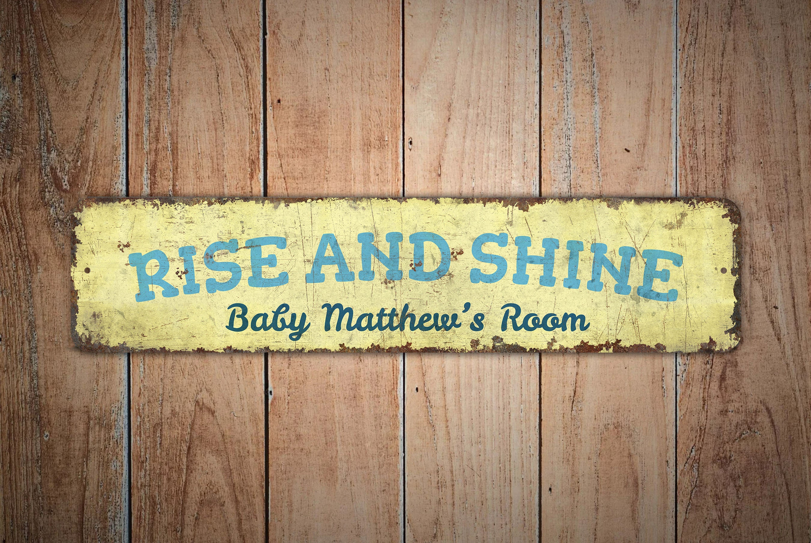 Rise and Shine Sign - Kids Room Sign - Kids Room Decor - Vintage Style ...