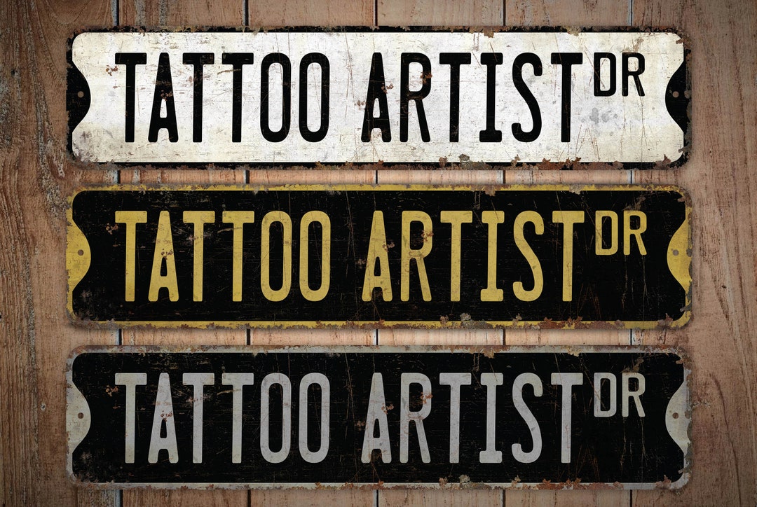 Tattoo Artist - Tattoo Artist Sign - Tattoo Artist Decor - Vintage ...