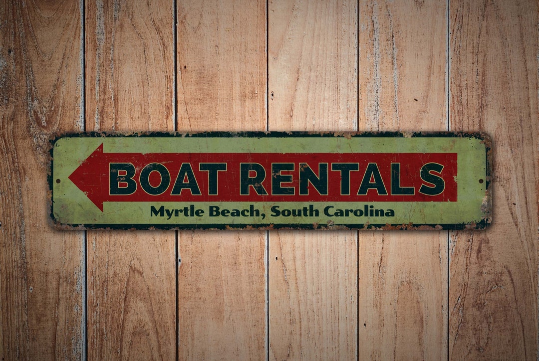 Boat Rental Arrow Sign Boat Rental Decor Boat Rental Sign Vintage Style ...
