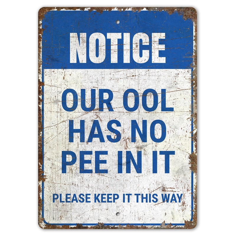 No Peeing in Pool - Etsy