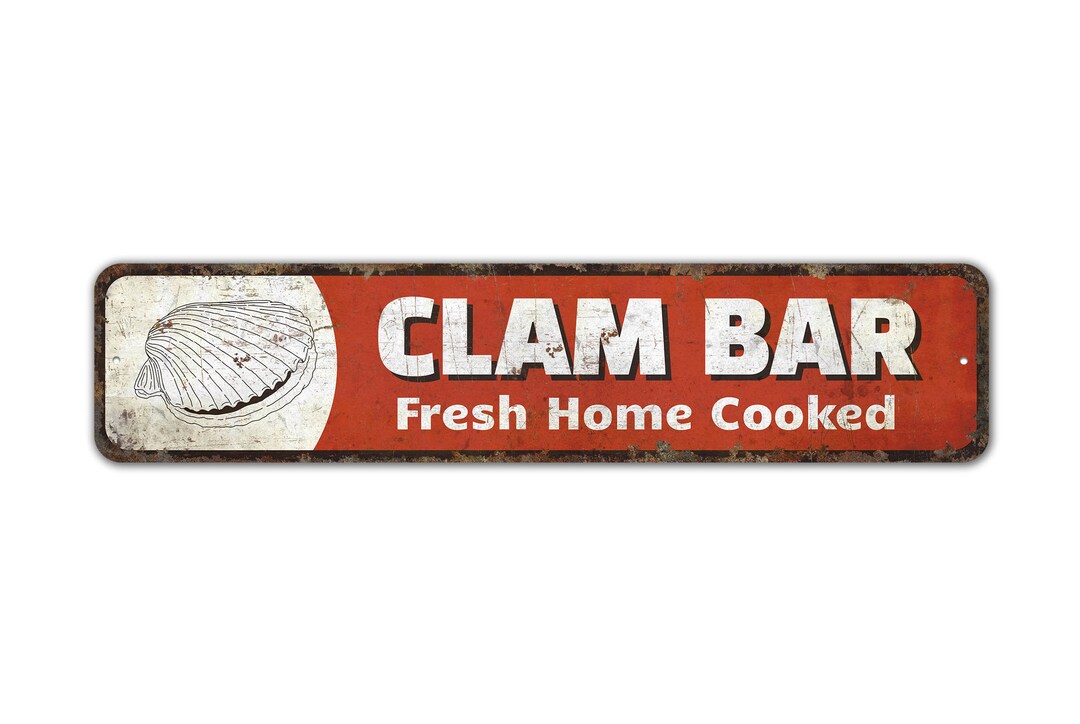 Clam Bar - Clam Bar Sign - Clam Bar Decor - Homemade Clam - Fresh Clam ...