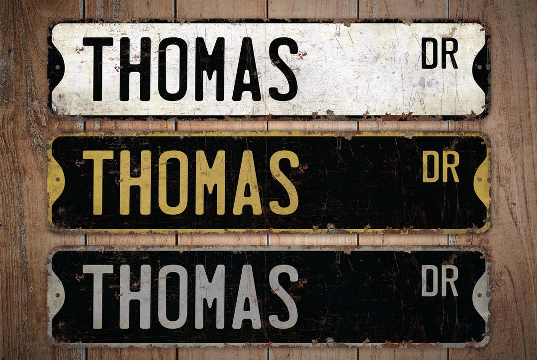 Thomas Name Sign - Kids Room Door Sign - Boys Room Sign - Family Name ...