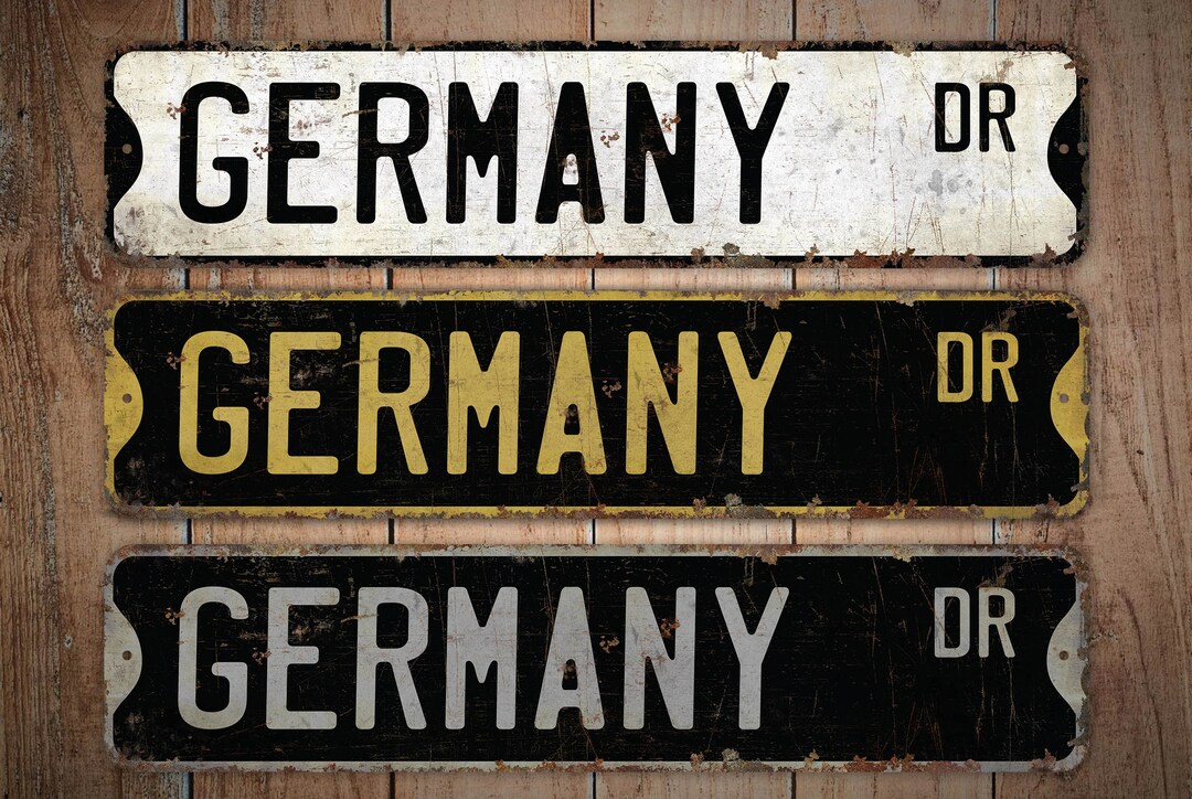 Germany - Germany Sign - Germany Decor - Vintage Style Sign - Custom ...