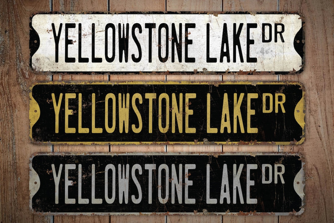 Yellowstone Lake - Yellowstone Sign - Yellowstone Decor - Custom ...