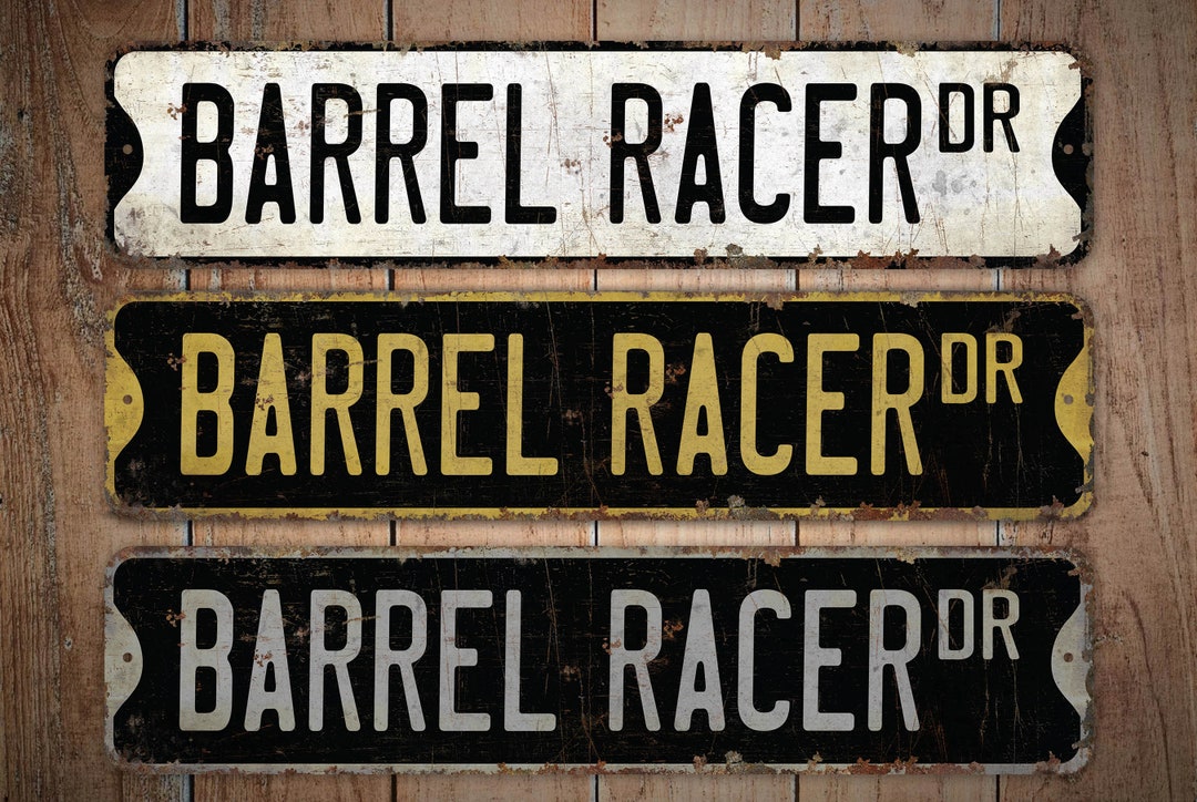 Barrel Racer - Barrel Racer Sign - Barrel Racer Decor - Vintage Style ...