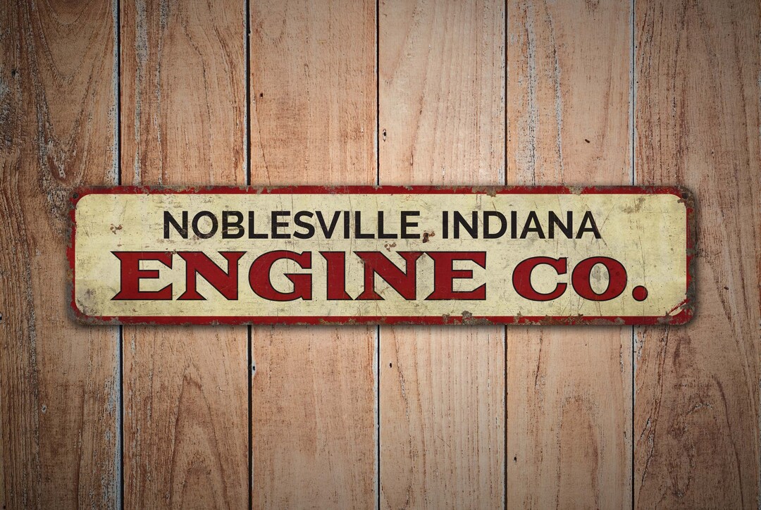 Engine Co Engine Co Sign Engine Co Decor Vintage Style Sign Custom Text ...