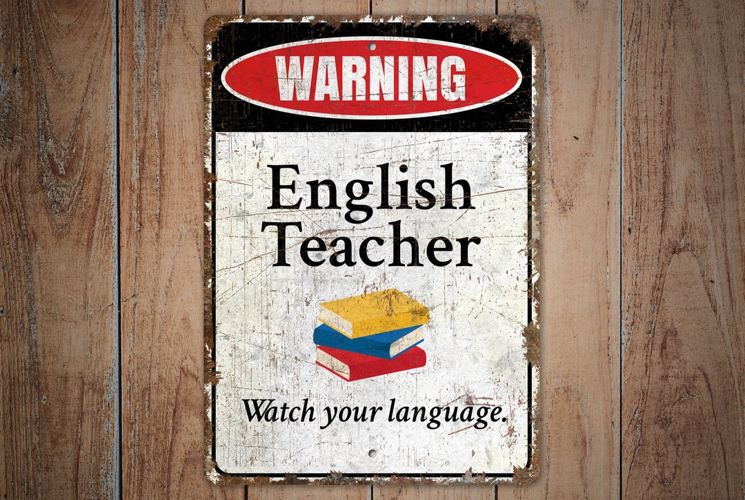 English Teacher - English Teacher Sign - Profession Decor - Profession ...