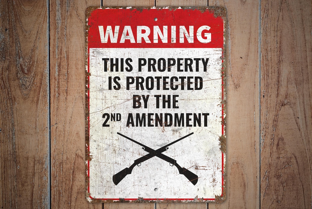 Private Property Sign - Protected by Gun - 2nd Amendment Sign - Home ...