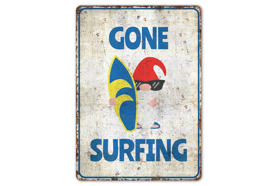Gone Surfing Sign - Surfing Sign - Beach Decor - Gone Surfing - Beach ...