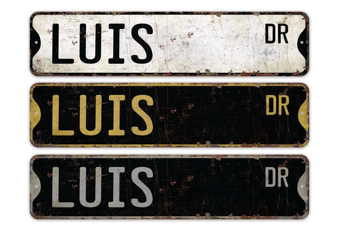 Luis Name Sign - Family Name Sign - Boys Room Sign - Kids Room Door ...