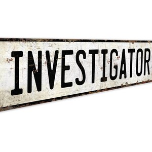 Investigator - Investigator Sign - Investigator Decor - Vintage Style ...