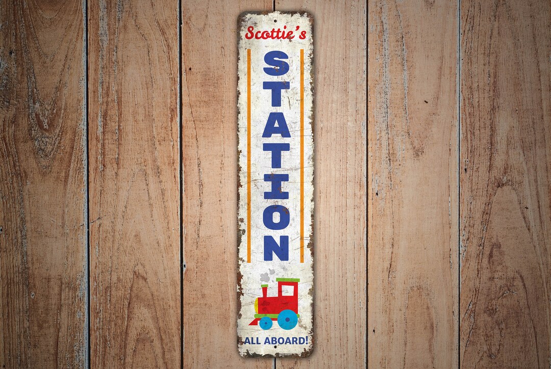 Custom Station Sign Custom Station Decor Kids Room Sign Kids Room Door ...