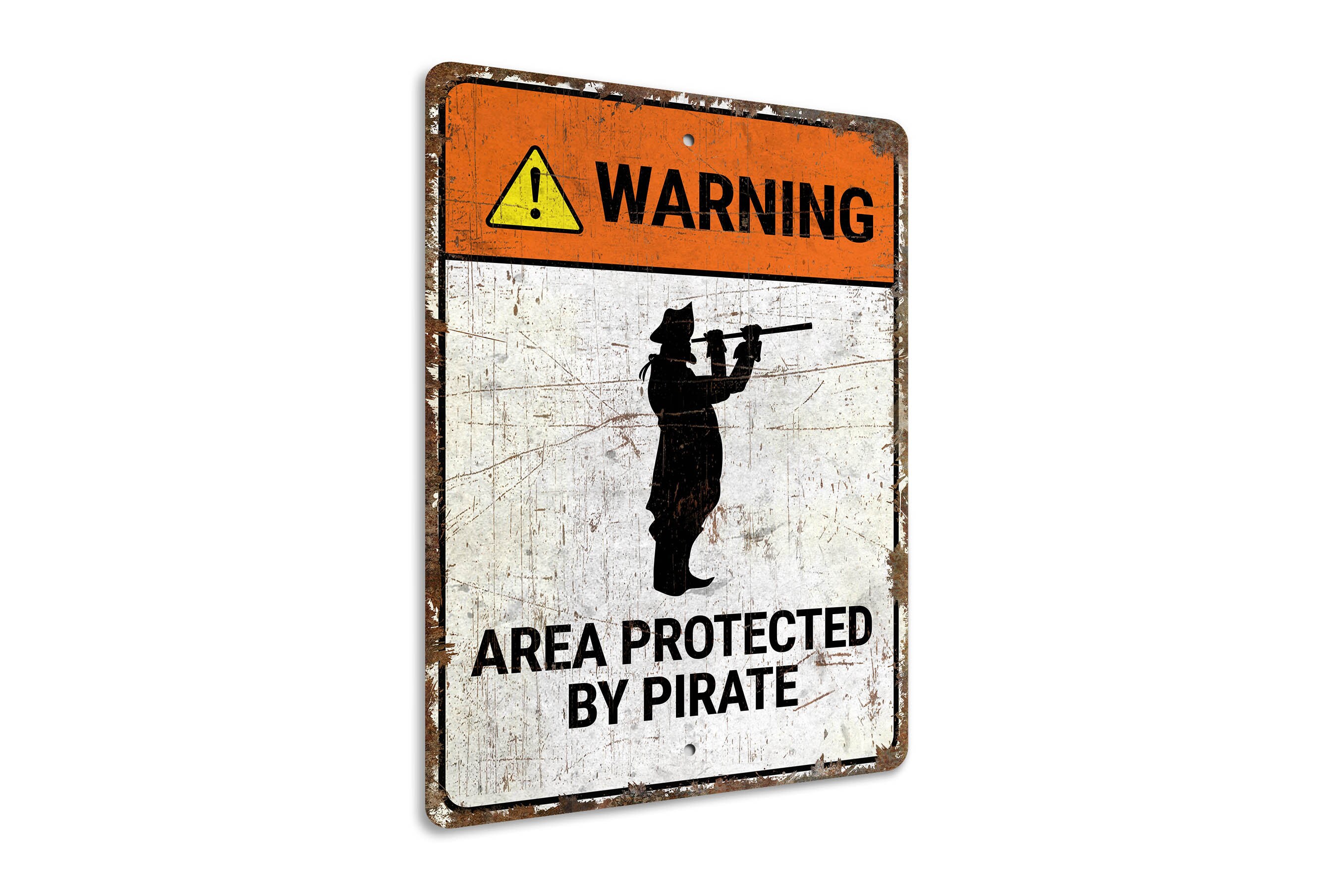 Warning Sign - Pirate Protected Area Sign - Pirate Warning Decor ...