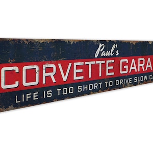 Corvette Garage Sign - Corvette Garage - Corvette Garage Decor - Car ...