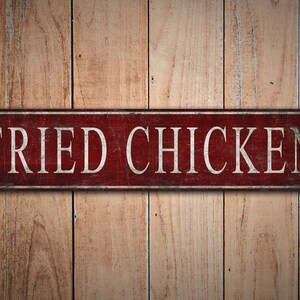 Fried Chicken Sign - Vintage Style Sign - Restaurant Decor - Fried ...
