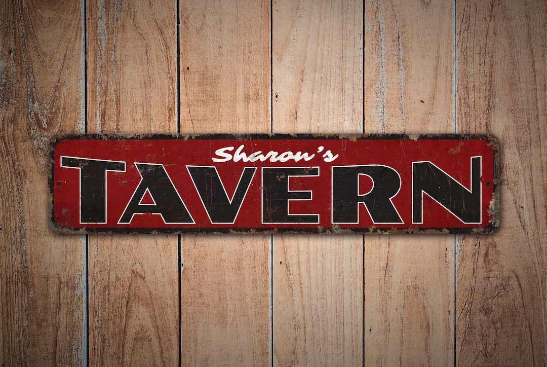 Custom Tavern Sign - Custom Tavern Decor - Vintage Style Sign - Tavern ...