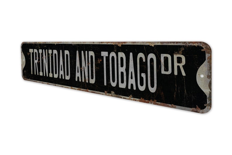 Trinidad and Tobago - Trinidad and Tobago Sign - Vintage Style Sign ...