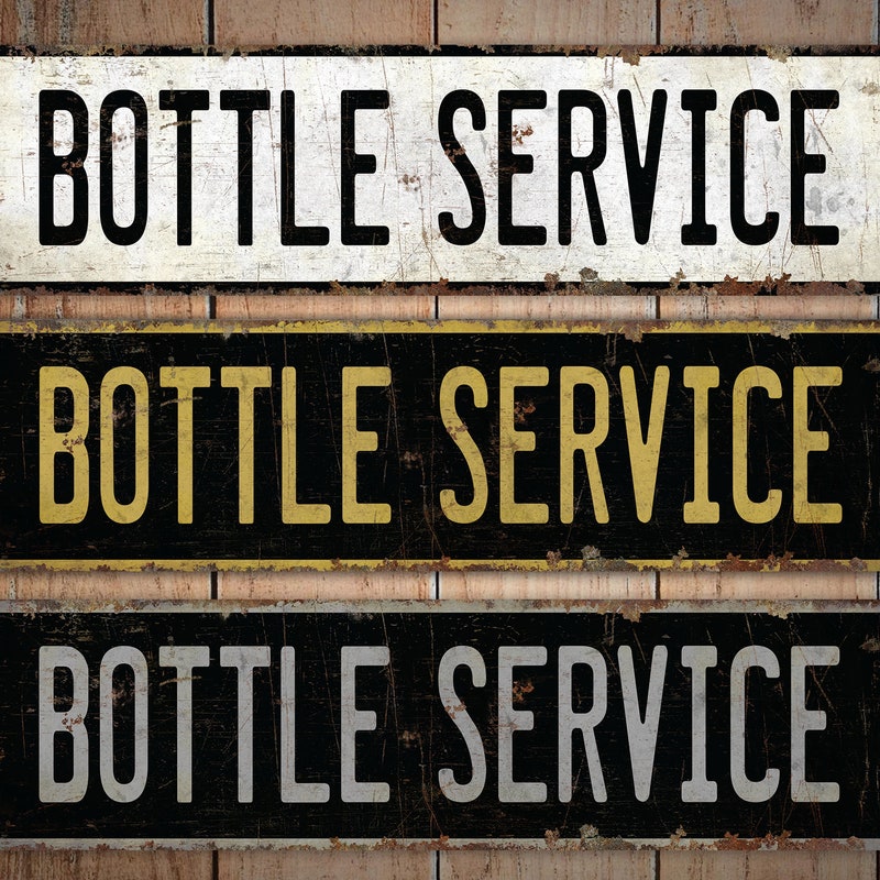 Bottle Service Sign - Etsy