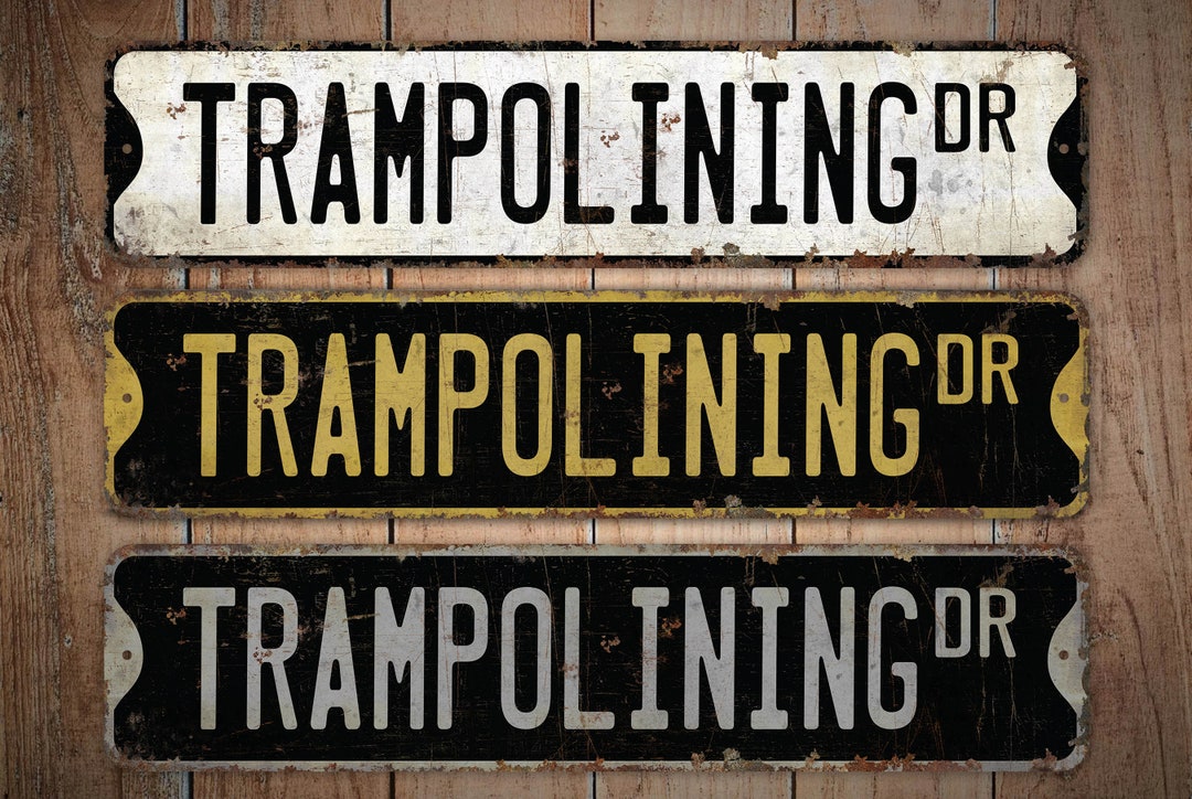 Trampolining Trampolining Sign Trampolining Game Sign Custom ...