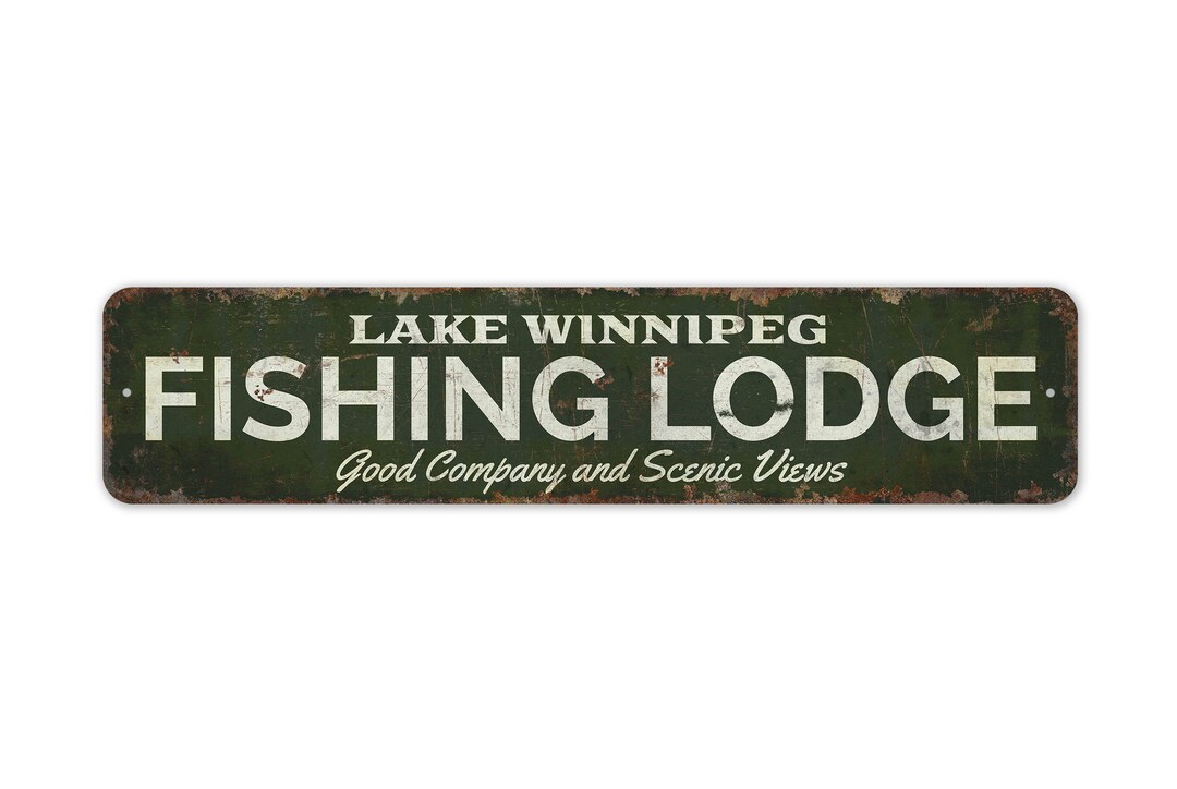Fishing Lodge - Fishing Lodge Sign - Fishing Lodge Decor - Vintage ...