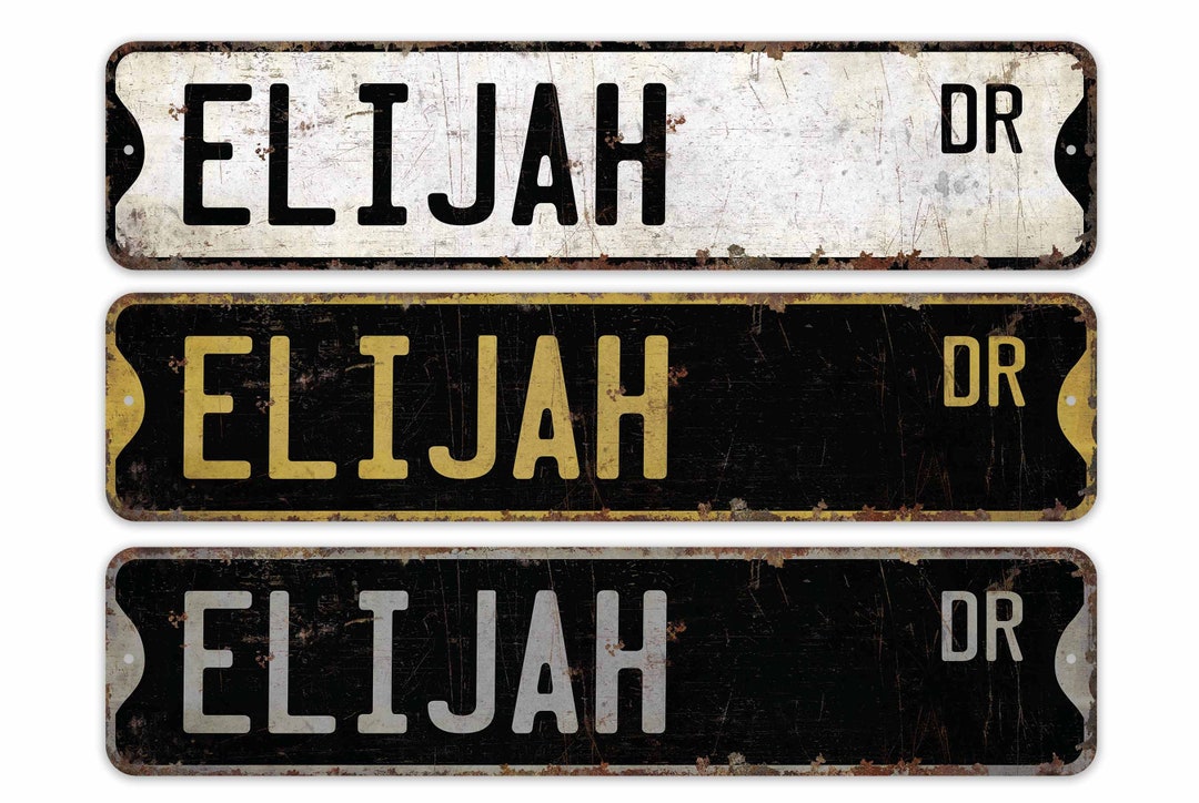 Elijah Name Sign - Girls Room Sign - Custom Name Sign - Kids Room Door ...