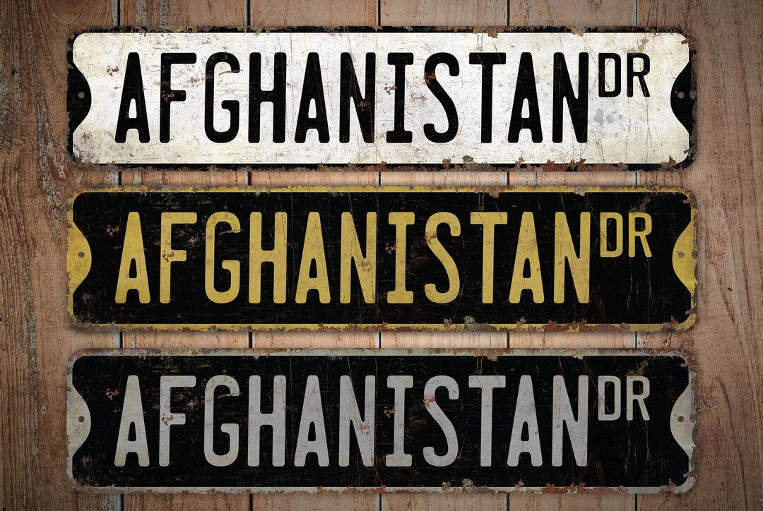 Afghanistan - Afghanistan Sign - Afghanistan Decor - Vintage Style Sign ...