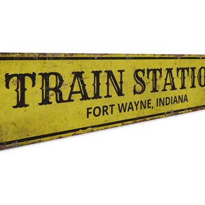 Train Station Sign - Custom Train Station - Train Station Decor - Rail ...