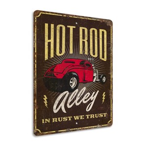 Hot Rod Alley - Hot Rod Alley Sign - Hot Rod Alley Decor - Motor Garage ...