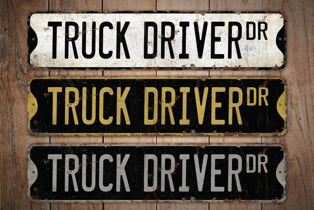 Truck Driver - Truck Driver Sign - Truck Driver Decor - Vintage Style ...