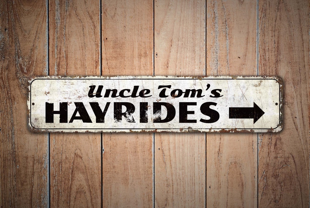 Hayrides Sign - Vintage Style Sign - Hayrides Decor - Custom Hayrides ...