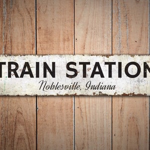Train Station Sign - Custom Train Station - Train Station Decor - Rail ...