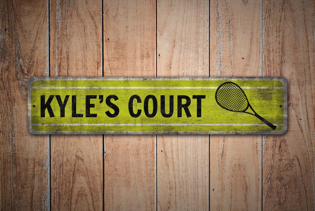 Tennis Room Sign - Vintage Style Sign - Tennis Court Sign - Tennis ...