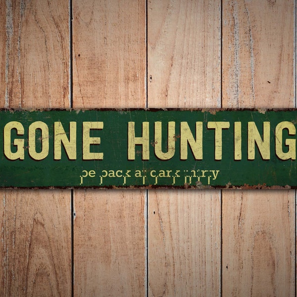 Gone Hunting Sign - Etsy