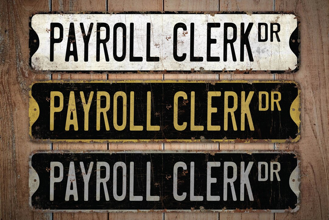 Payroll Clerk - Payroll Clerk Sign - Payroll Clerk Decor - Vintage ...