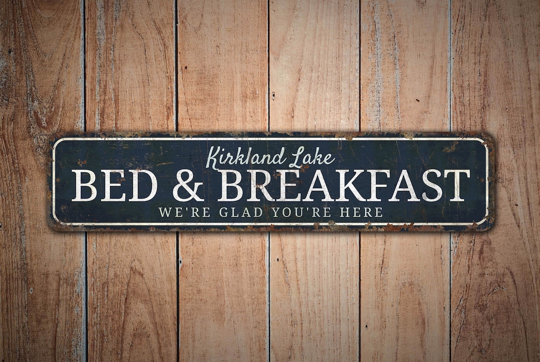 Bed and Breakfast - Bed and Breakfast Sign - Lake Decor - Vintage Style ...