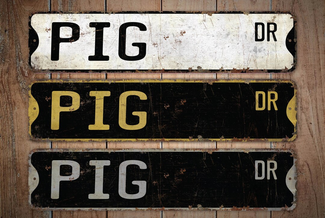 Pig - Pig Sign - Pig Decor - Pig Lover Gift - Pig Firm Gift - Custom ...