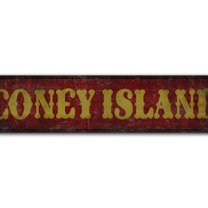 Coney Island Sign - Custom Island Sign - Vintage Style Sign - Coney ...