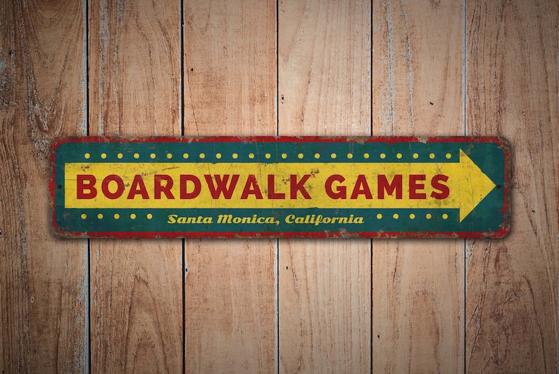 Boardwalk Sign - Boardwalk Game Sign - Custom Boardwalk - Custom Arrow ...