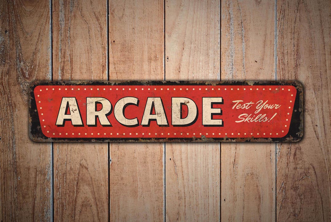 Arcade Sign - Arcade Game - Arcade Game Decor - Arcade Game Sign ...
