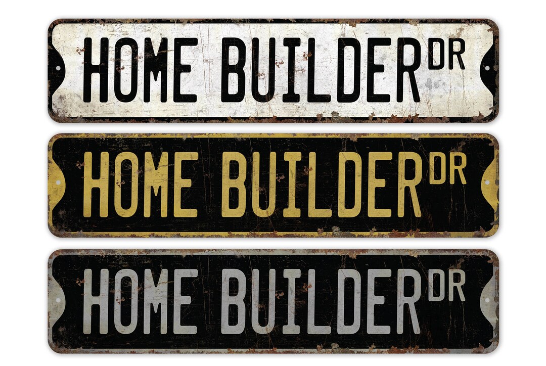 Home Builder - Home Builder Sign - Home Builder Decor - Vintage Style ...