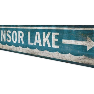 Lake Arrow Sign - Lake Direction Sign - Custom Directional Sign - Lake ...