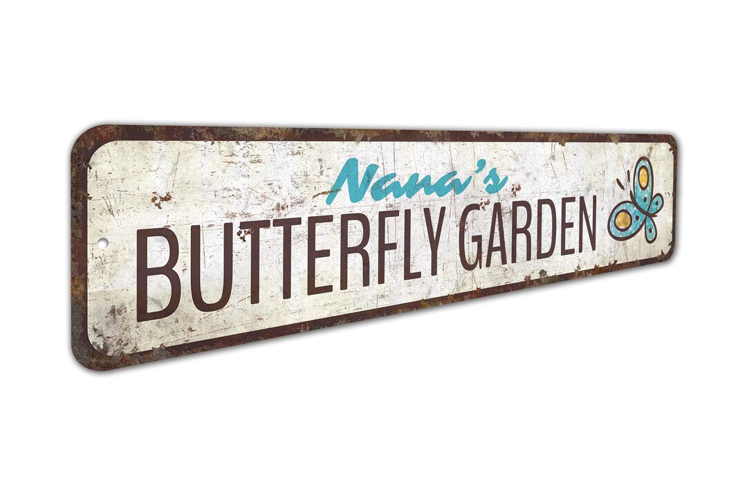 Butterfly Garden Sign - Butterfly Garden - Garden Decor - Home Garden ...