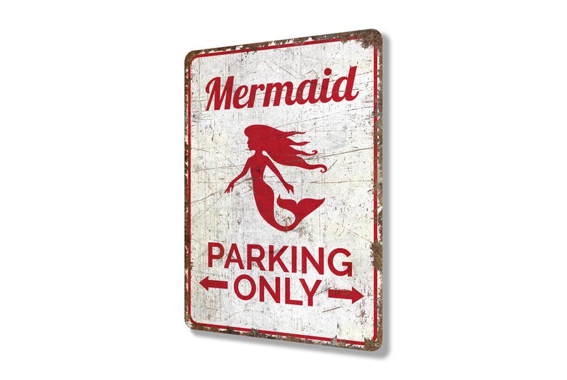 Mermaid Parking - Mermaid Parking Sign - Mermaid Parking Only - Parking ...