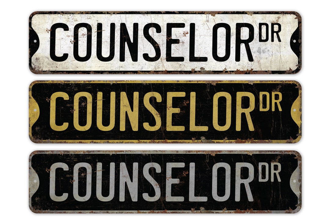 Counselor - Counselor Sign - Counselor Decor - Vintage Style Sign ...