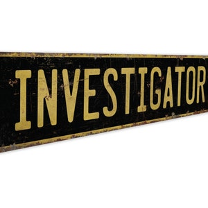 Investigator - Investigator Sign - Investigator Decor - Vintage Style ...