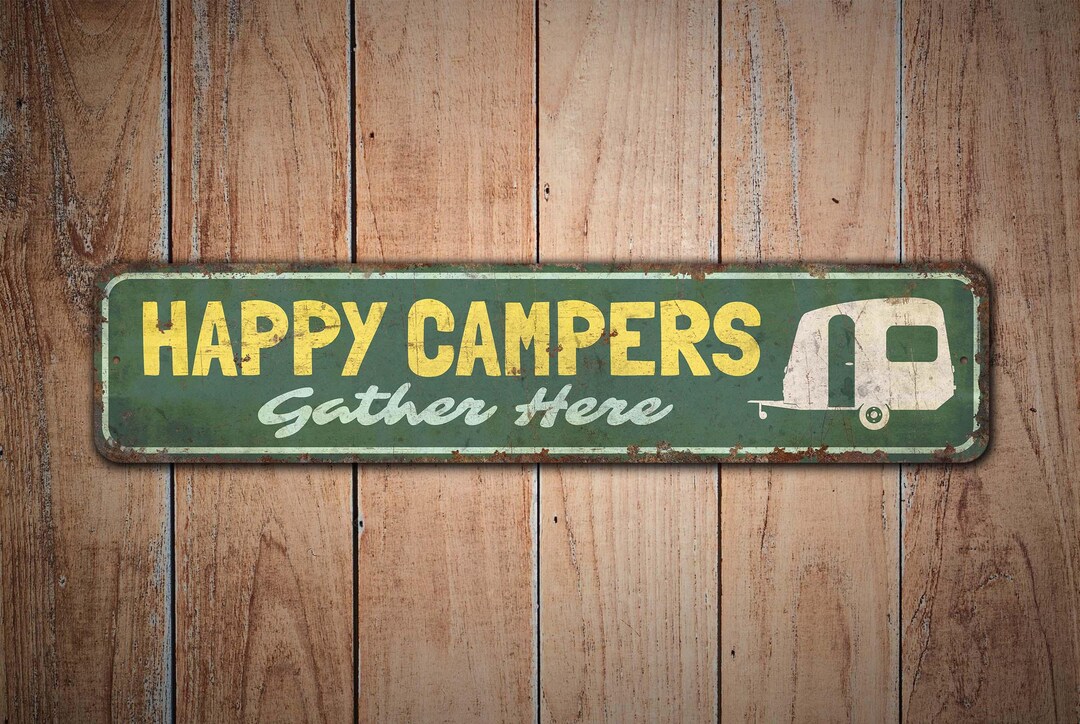 Happy Campers Sign - Cabin Decor - Camp Sign - Camp Decor - Camp Lover ...