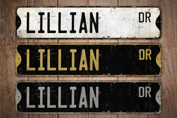 Lillian Name Sign Girls Name Sign Kids Name Sign Home - Etsy