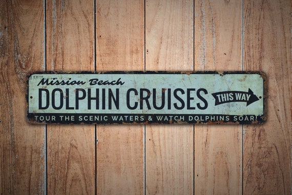 Dolphin Cruises Sign Dolphin Cruise Decor Dolphin Watching - Etsy