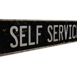 Self Service - Self Service Sign - Self Service Decor - Vintage Style ...