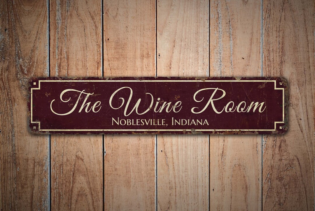 The Wine Room Sign - the Wine Room Decor - Vintage Style Sign - the ...